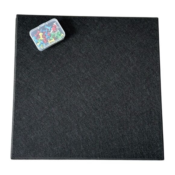 Accents | Felt Cork Board Tiles 6 Pack Black 12x12x14 Thick Bulletin ...